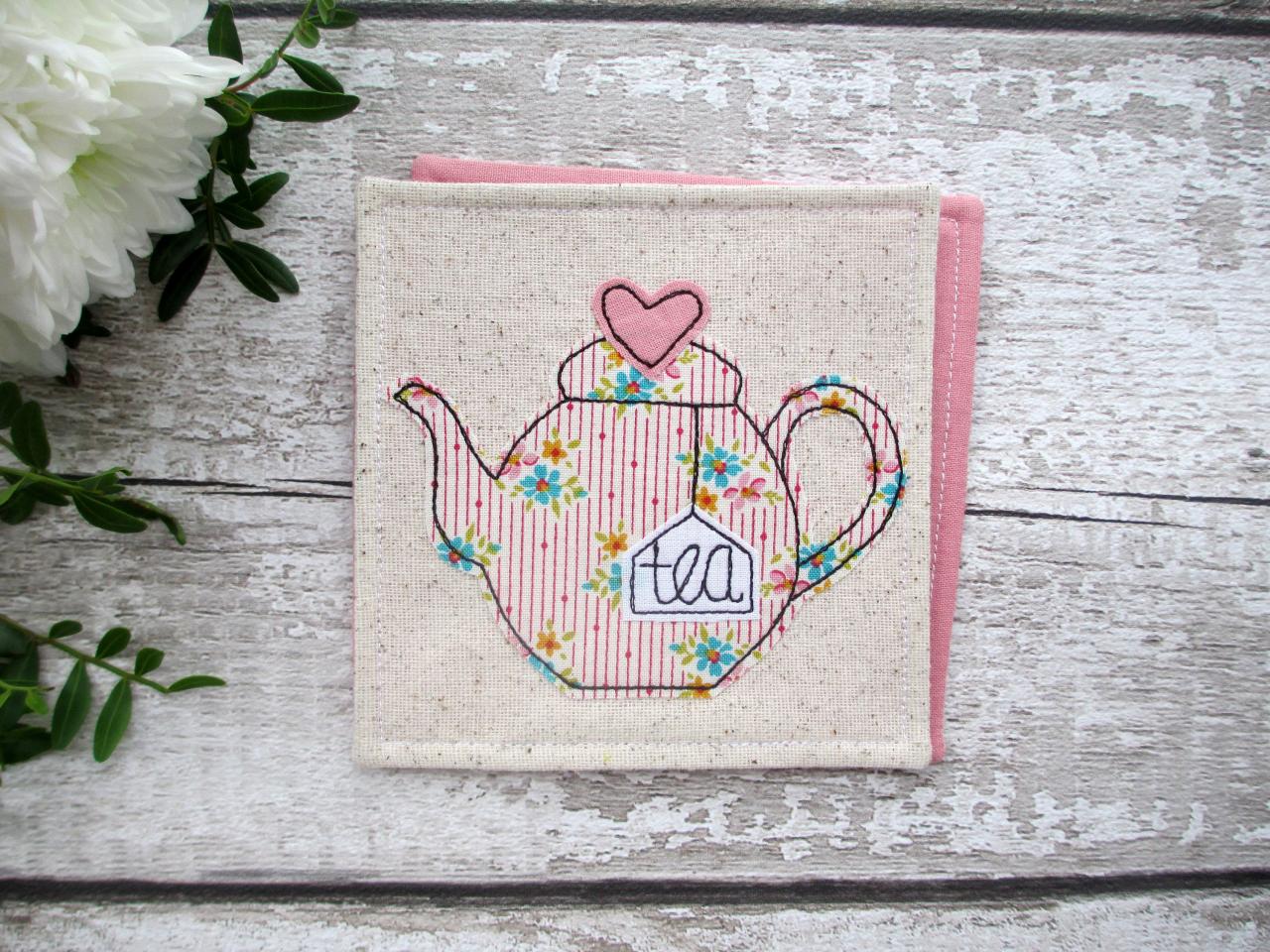 Fabric Teapot Coaster, Tea For One Gift Idea on Luulla