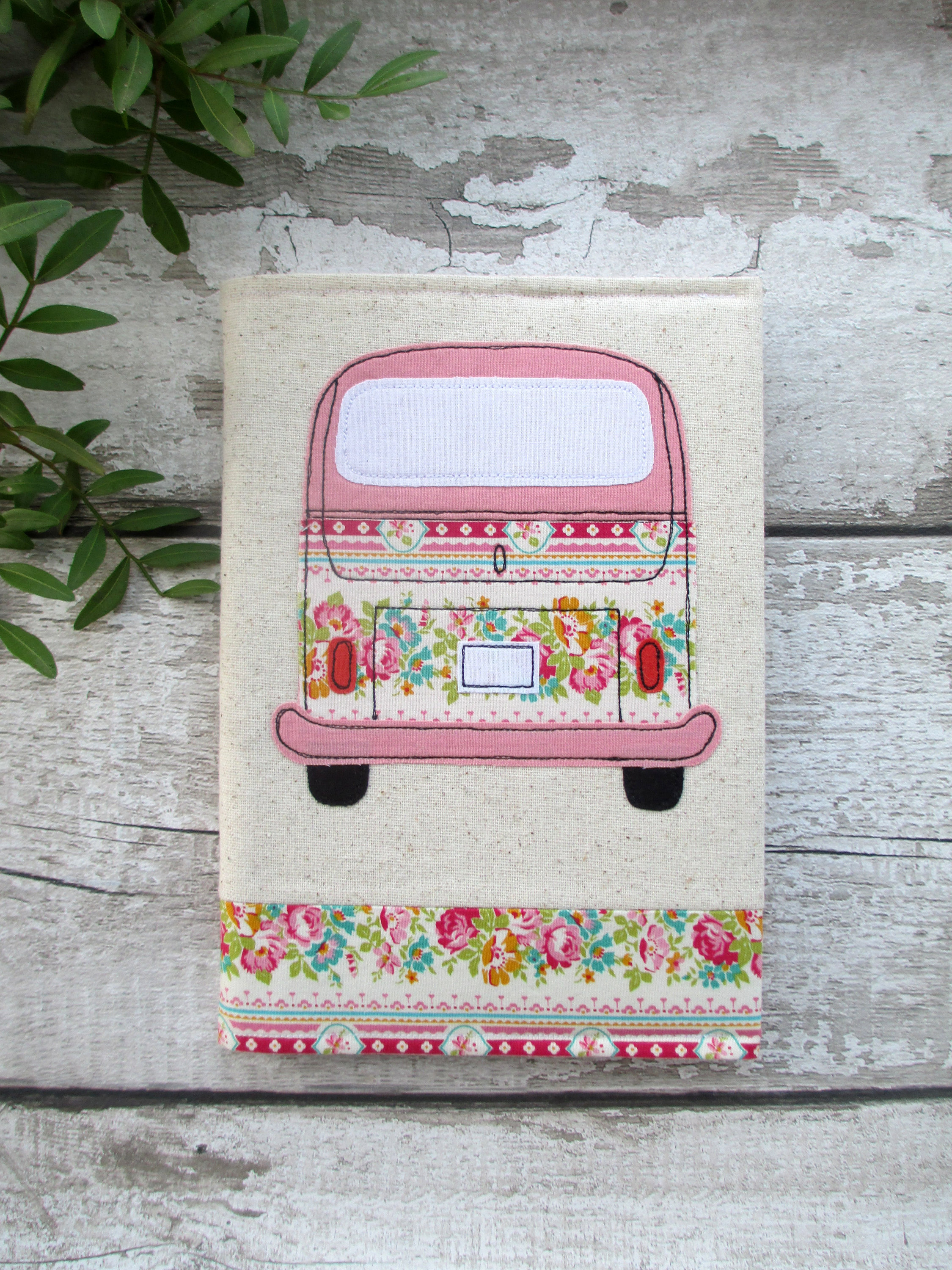 A5 Fabric Notebook, Applique Camper Van Notebook on Luulla