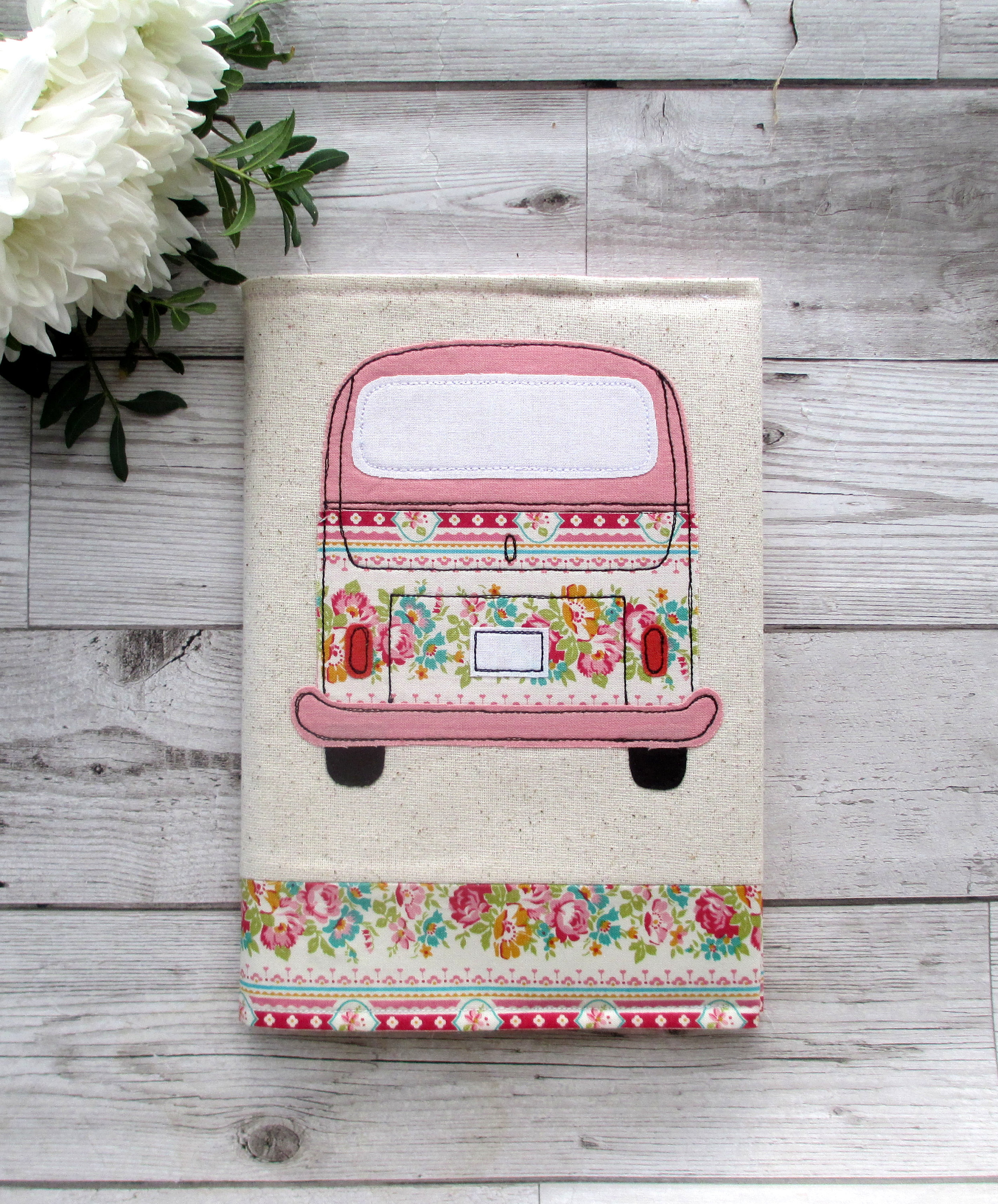 A5 Fabric Notebook, Applique Camper Van Notebook on Luulla