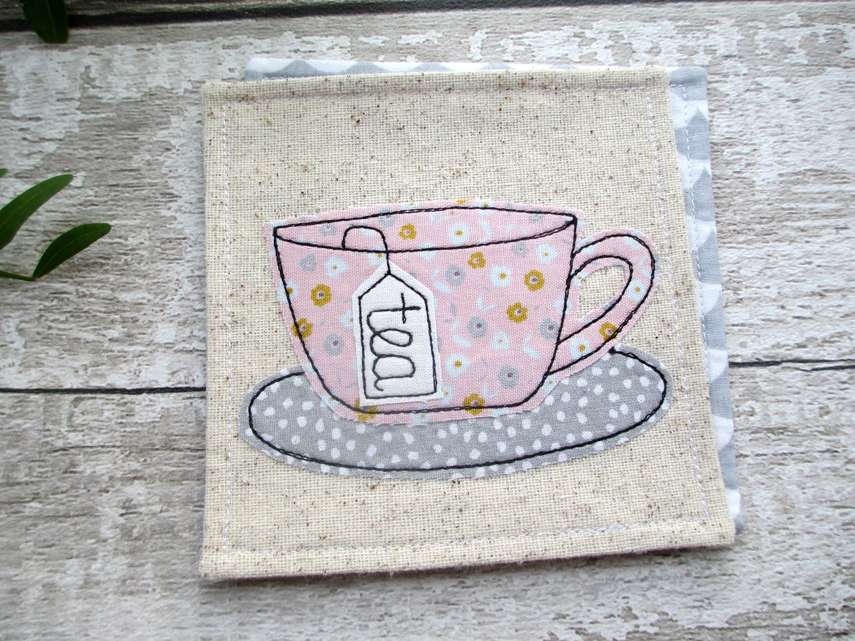 Pink Tea Coaster, Gift For A Tea Lover on Luulla